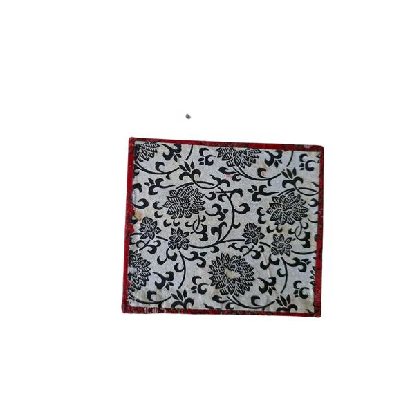 Unk | Other | Vintage Chinese Chop With Porcelain Ink Pot Silk Lined ...